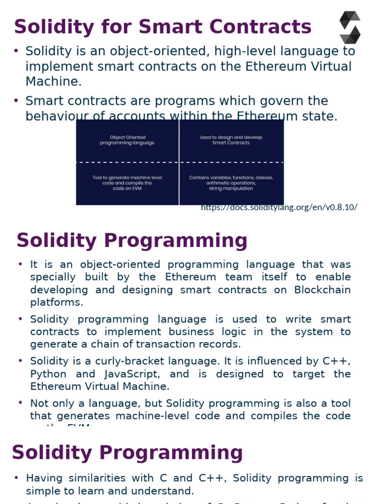 Lecture 16 (Solidity Programming) | PDF | Data Type | Integer (Computer Science)