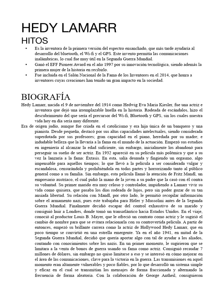 Hedy Lamarr | PDF