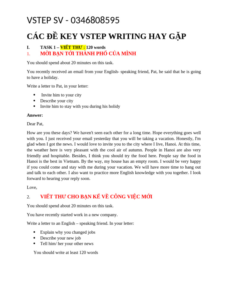 Đề KEY VSTEP WRITING - VSTEP | PDF | Sustainable Energy | Artificial Intelligence