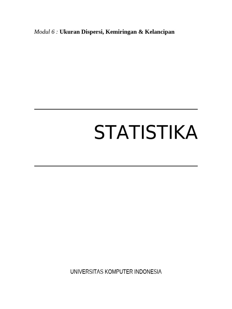 Modul 6 Ukuran Dispersi | PDF