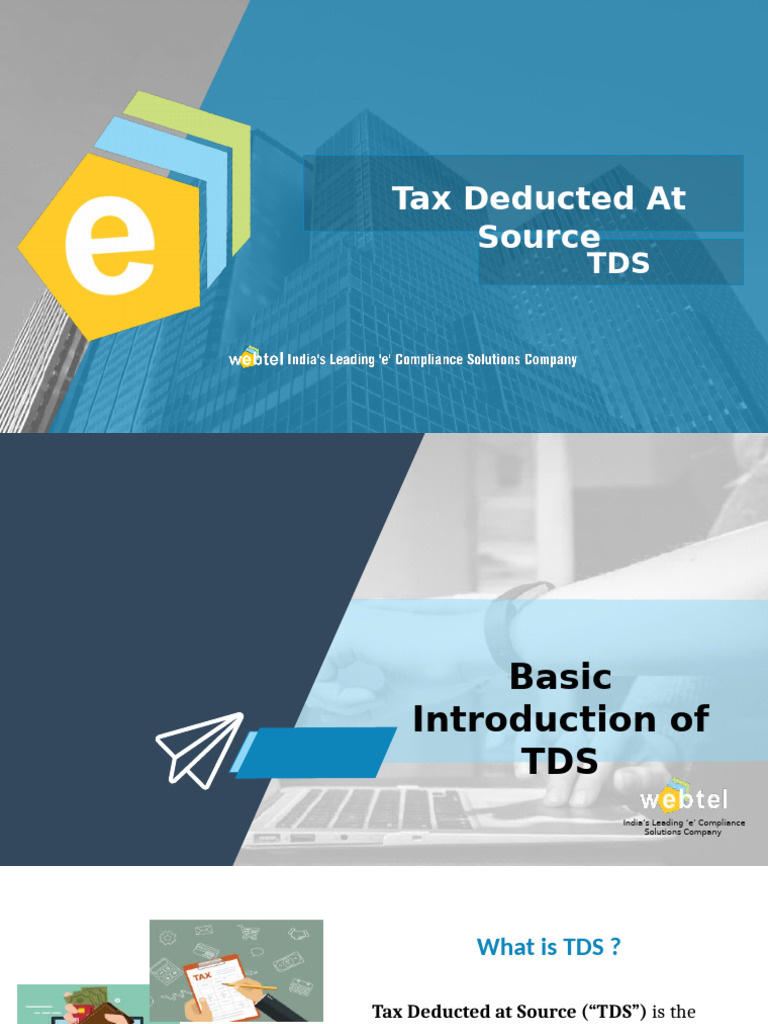 1. Basic Introduction of TDS | PDF | Taxes | Payments