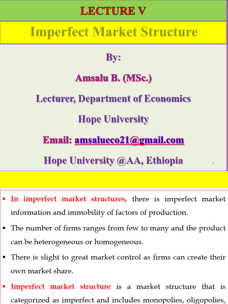 Lecture 5, Imperfect Market Structure | PDF | Monopoly | Perfect ...