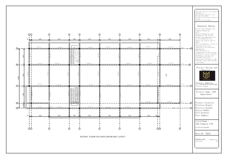 Second Floor Beams and Columns | PDF