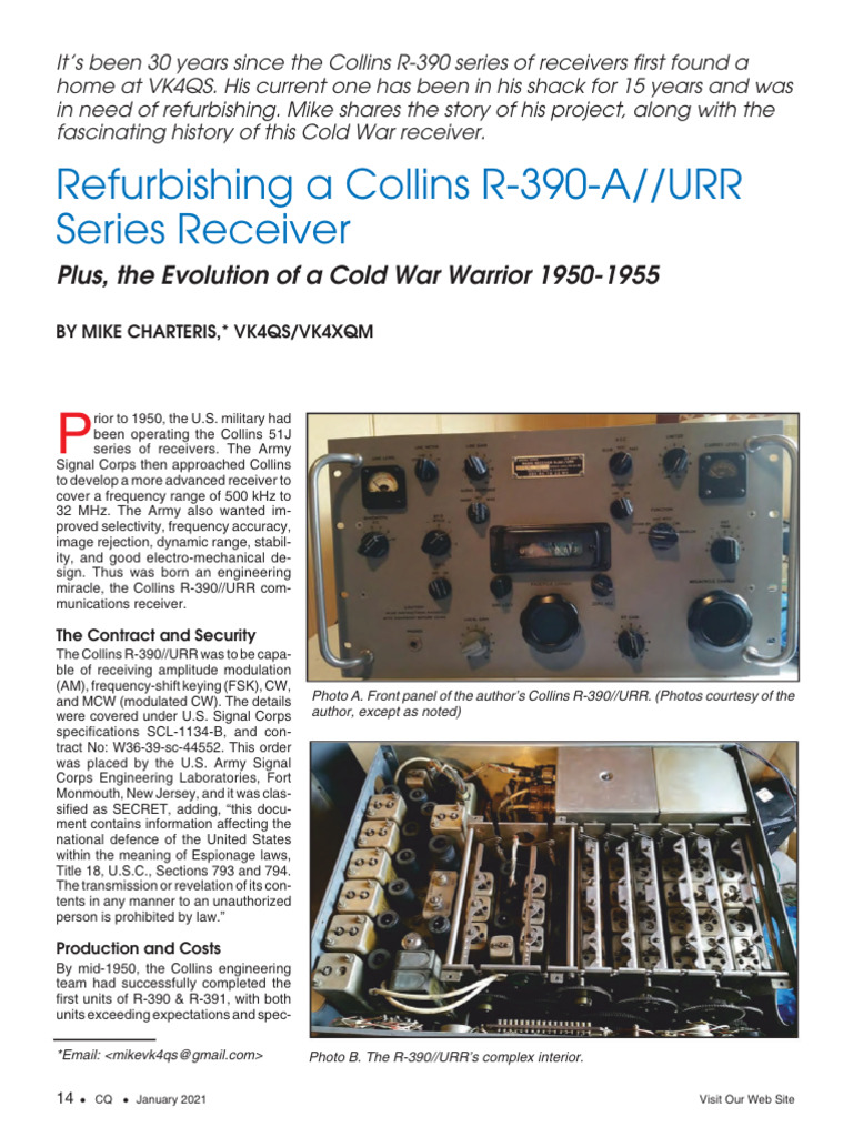 R-390A Refurbishing 2021 | PDF | Equalization (Audio) | Wireless