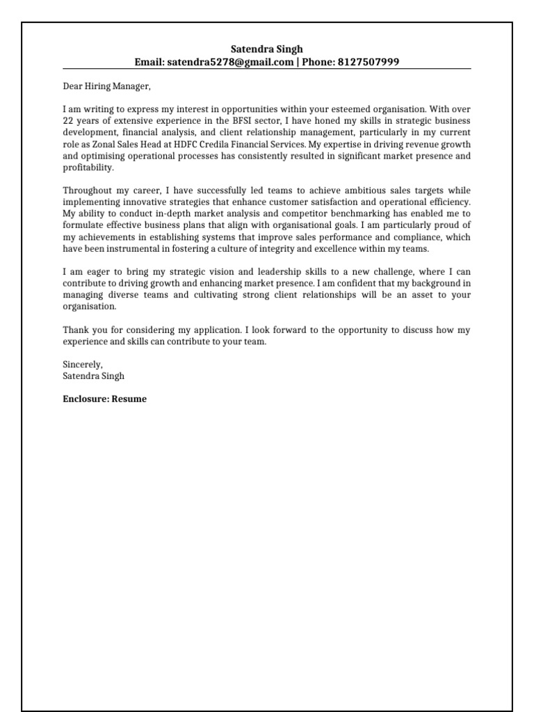 BFSI Sector Sales Leadership Resume | PDF