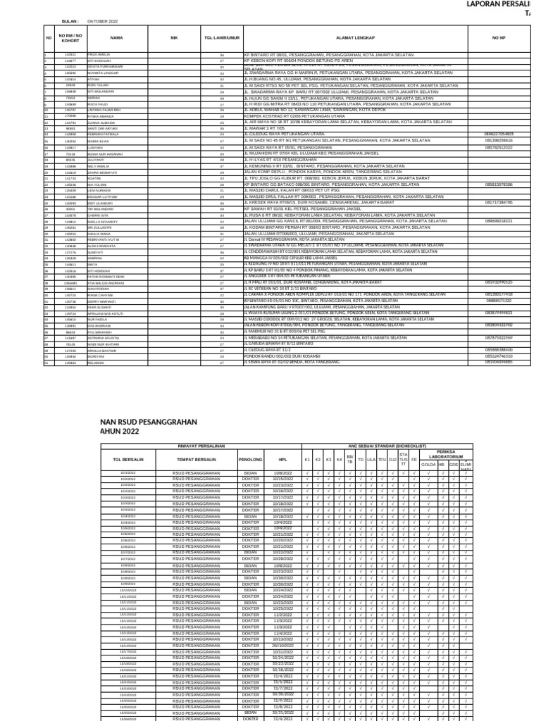 Laporan Bulin Rsud Psg Baru (2) | PDF