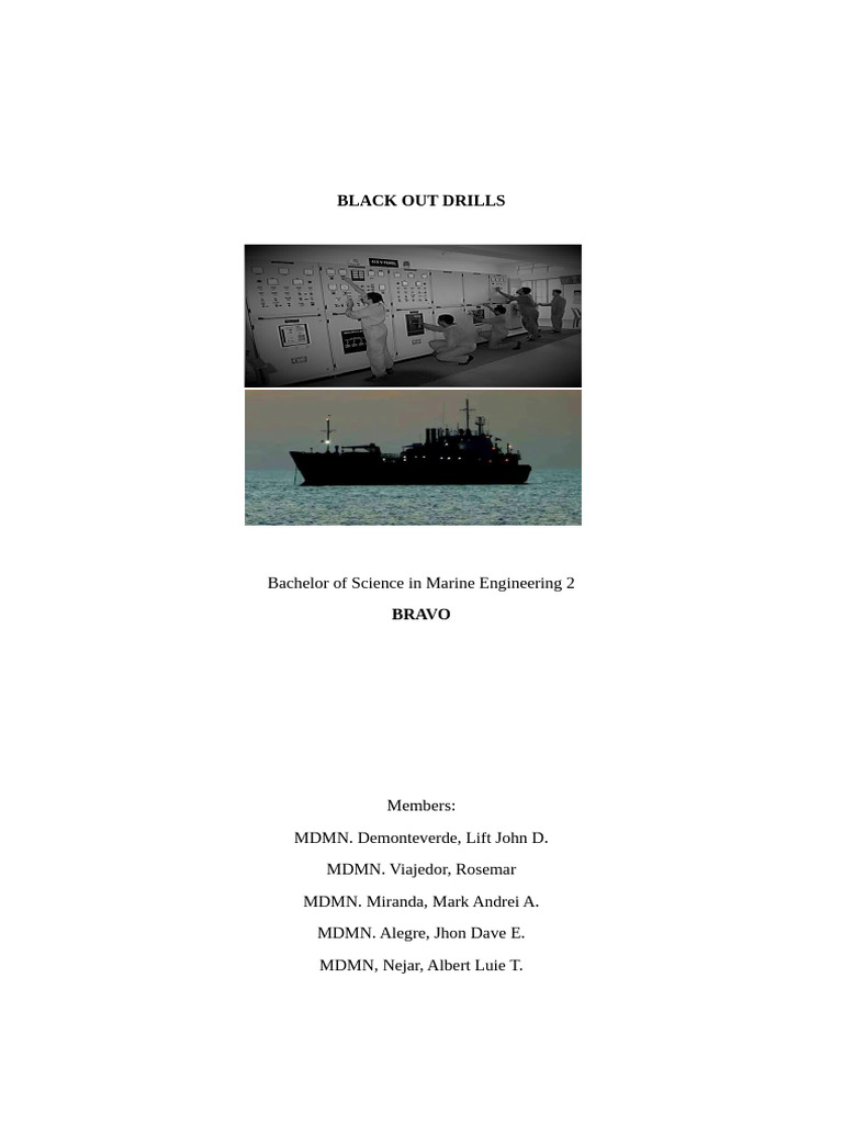 Blackout Drill Procedures on Ships | PDF