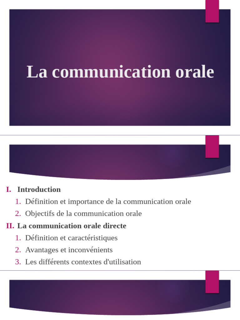 Définition de la communication orale | PDF | la communication ...