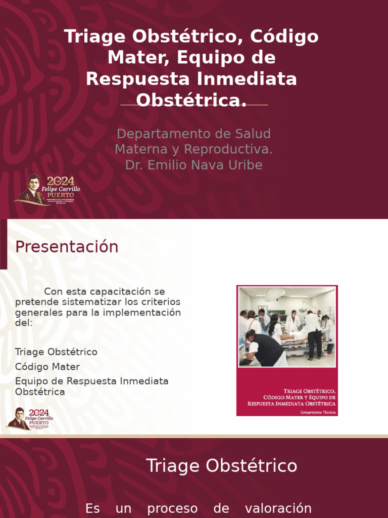 Capacitacion Código Mater | PDF | Partería | Terapia intravenosa