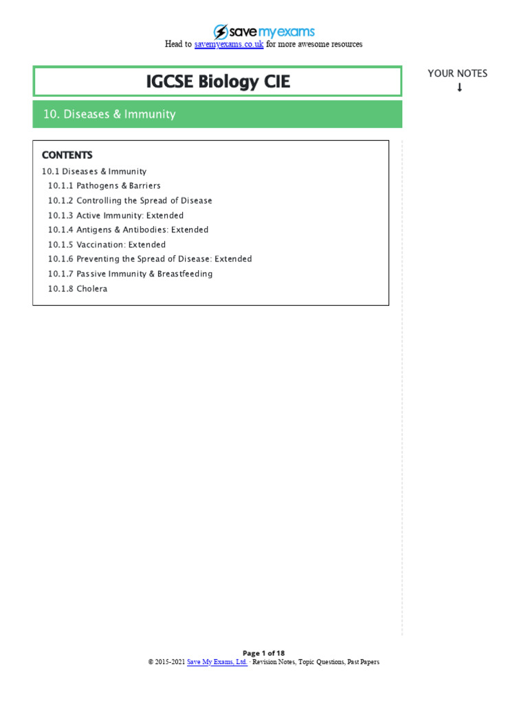 Diseases & Immunity | PDF | Immune System | Antigen
