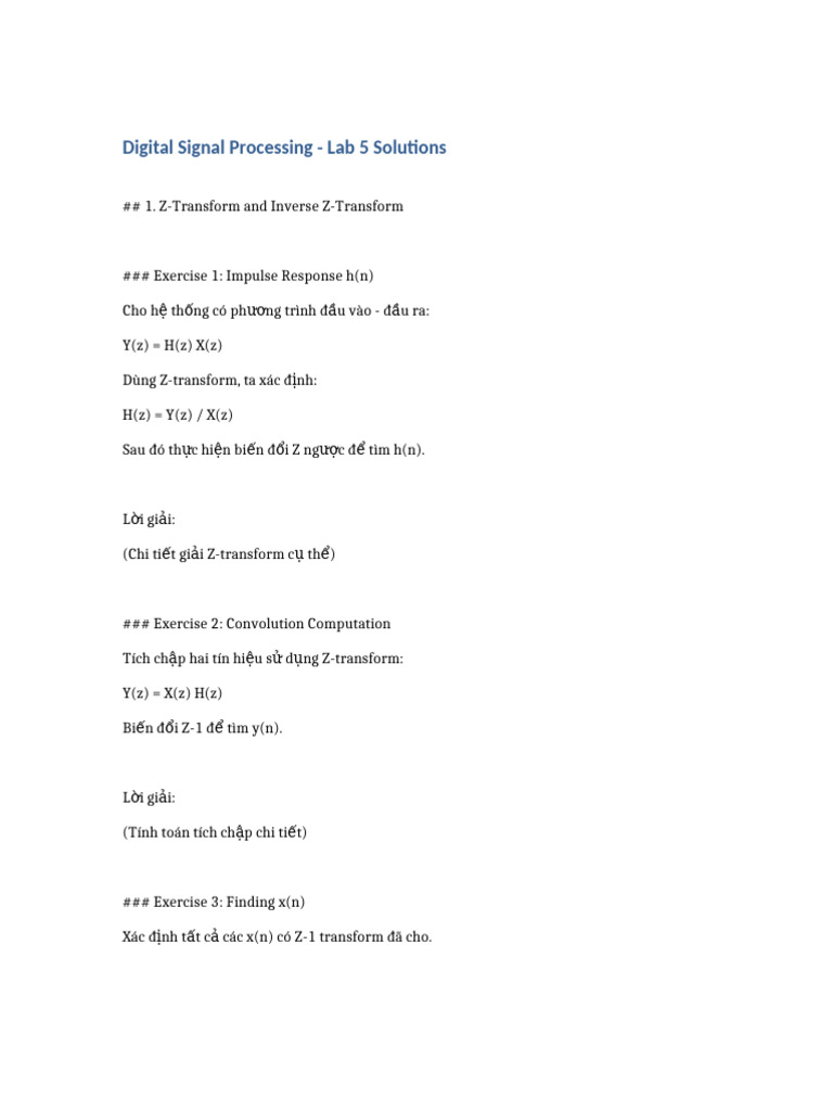 DSP2425 Lab5 Solutions | PDF