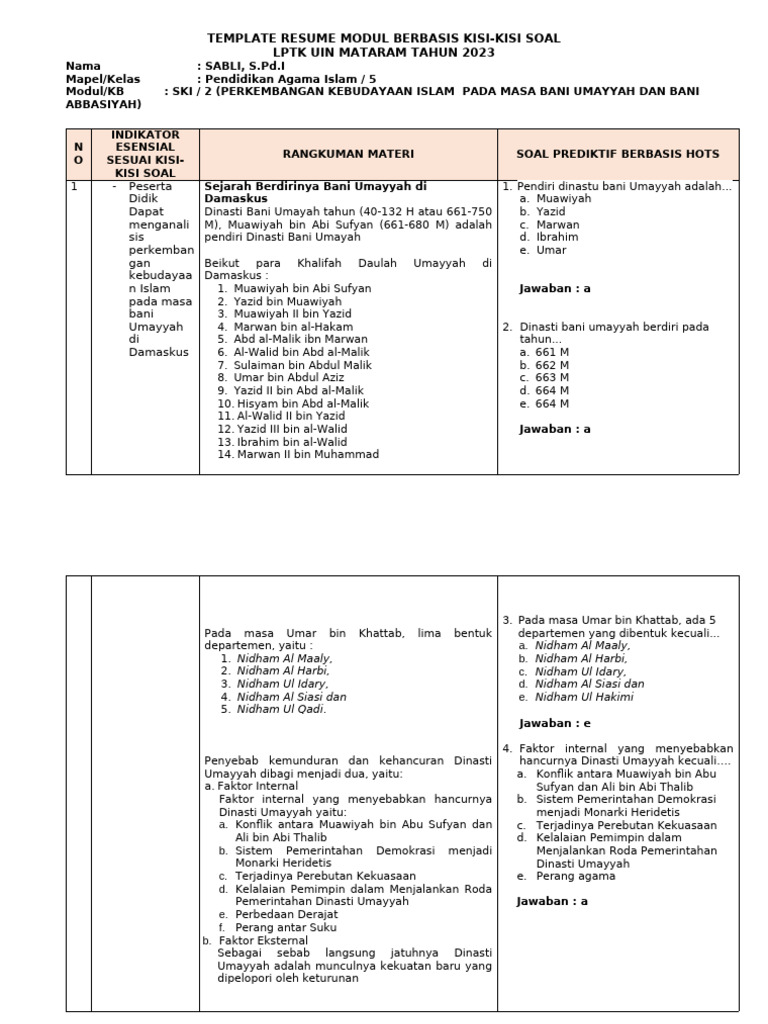 Modul 4 SKI KB 2 - Sabli | PDF