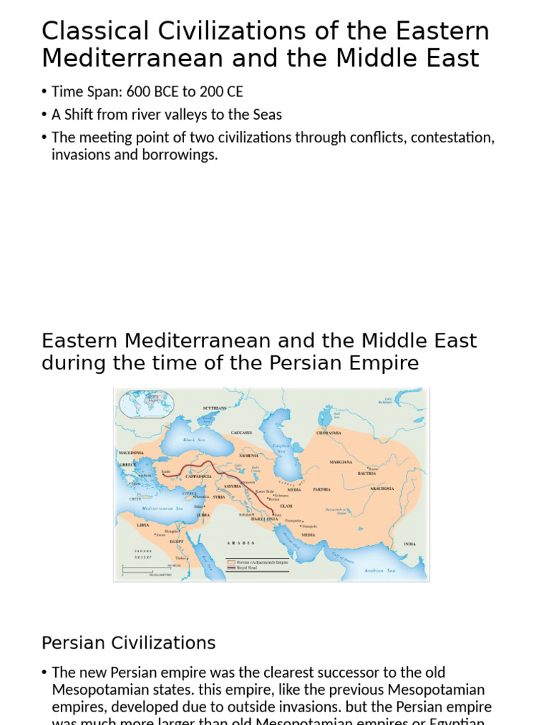 Classical Civilizations of The Eastern Mediterranean and The Middle ...