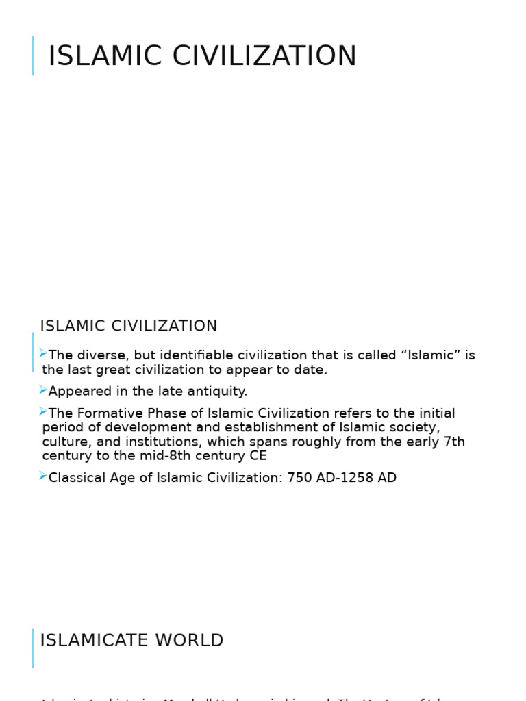 Islamic Civilization | PDF | Ummah | Caliphate