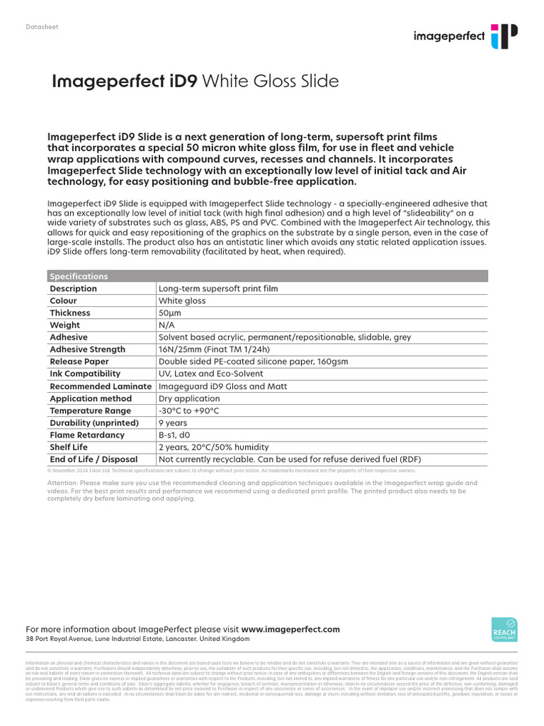 iD9 Slide - Fisa tehnica EN | PDF | Legal Liability | Common Law