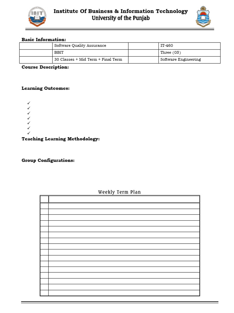 IT460 Software Quality Assurance | PDF | Software Quality | Quality ...
