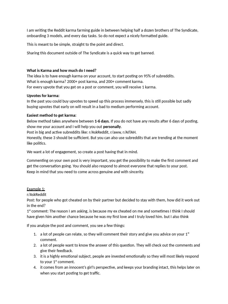 Reddit karma farming | PDF