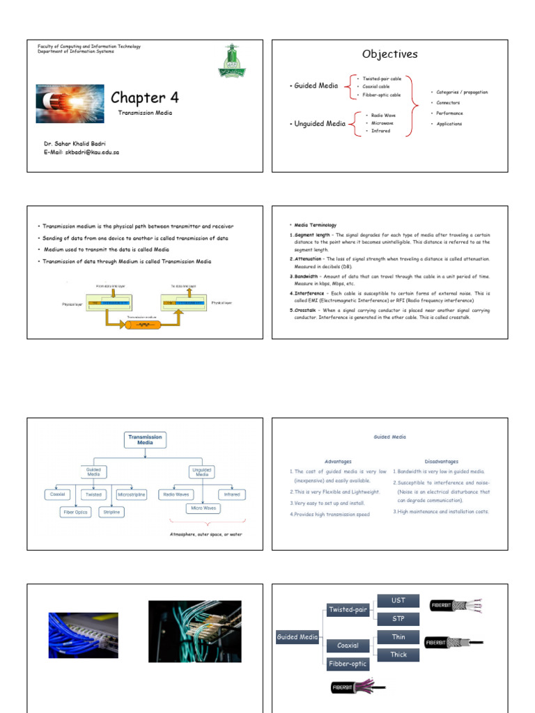 Chapter 4 (Transmission Media) 2025 | PDF | Transmission Medium | Coaxial Cable