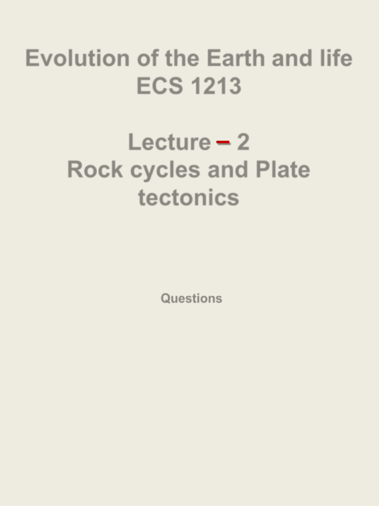 Lecture 2 - Plate Tectonics, 2022 | PDF | Plate Tectonics | Earth Sciences