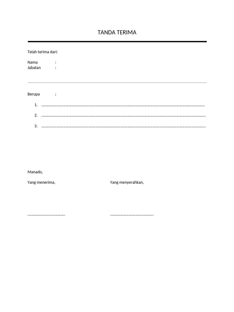 Tanda Terima | PDF