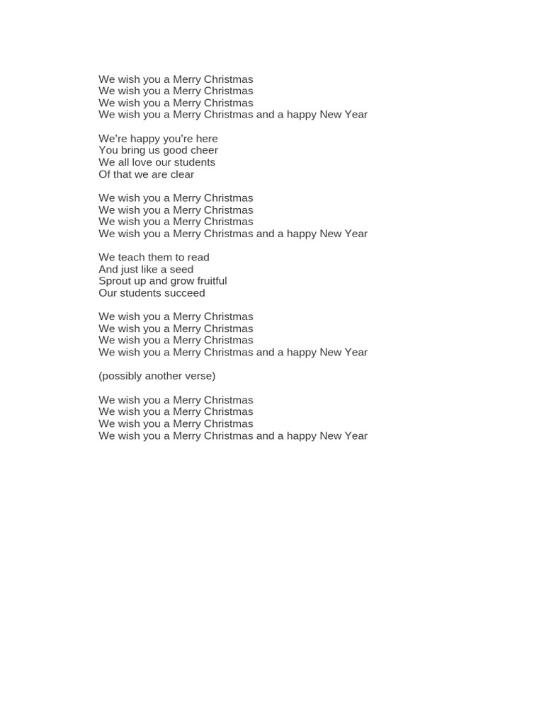 Merry Christmas Wishes for Students | PDF