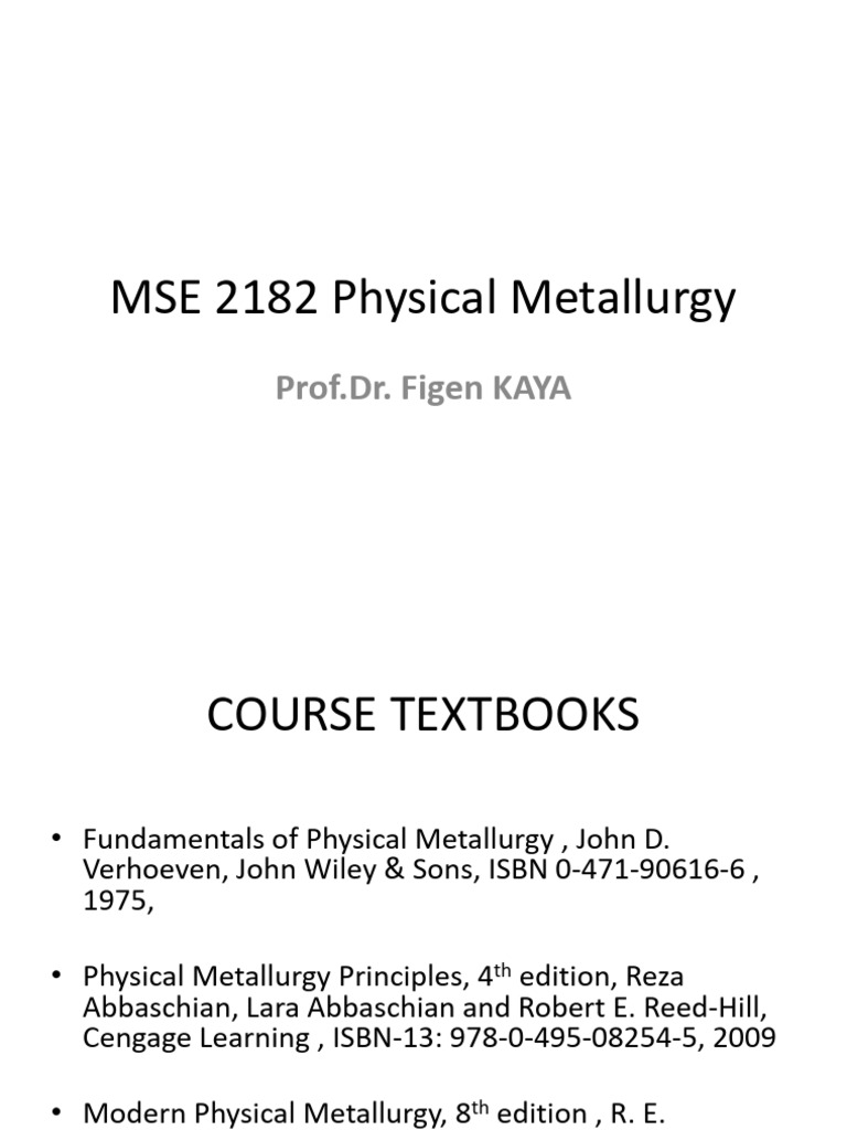 Introduction to Physical Metallurgy | PDF | Deformation (Engineering ...