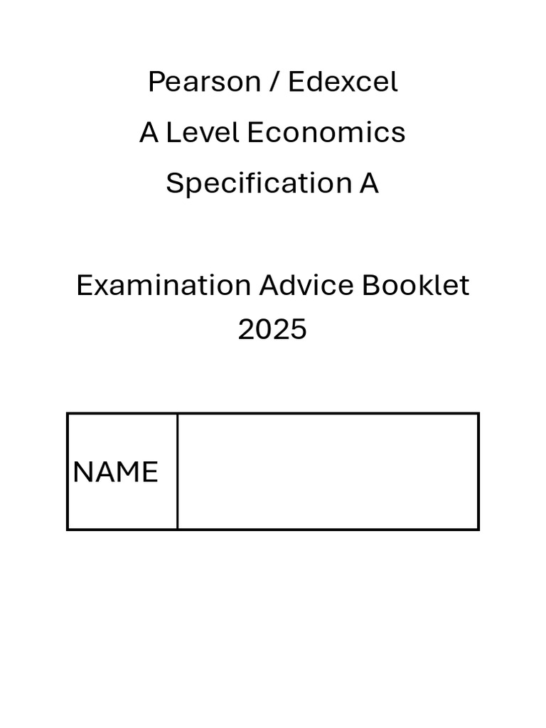 Examination Advice Booklet | PDF | Evaluation | Labour Economics