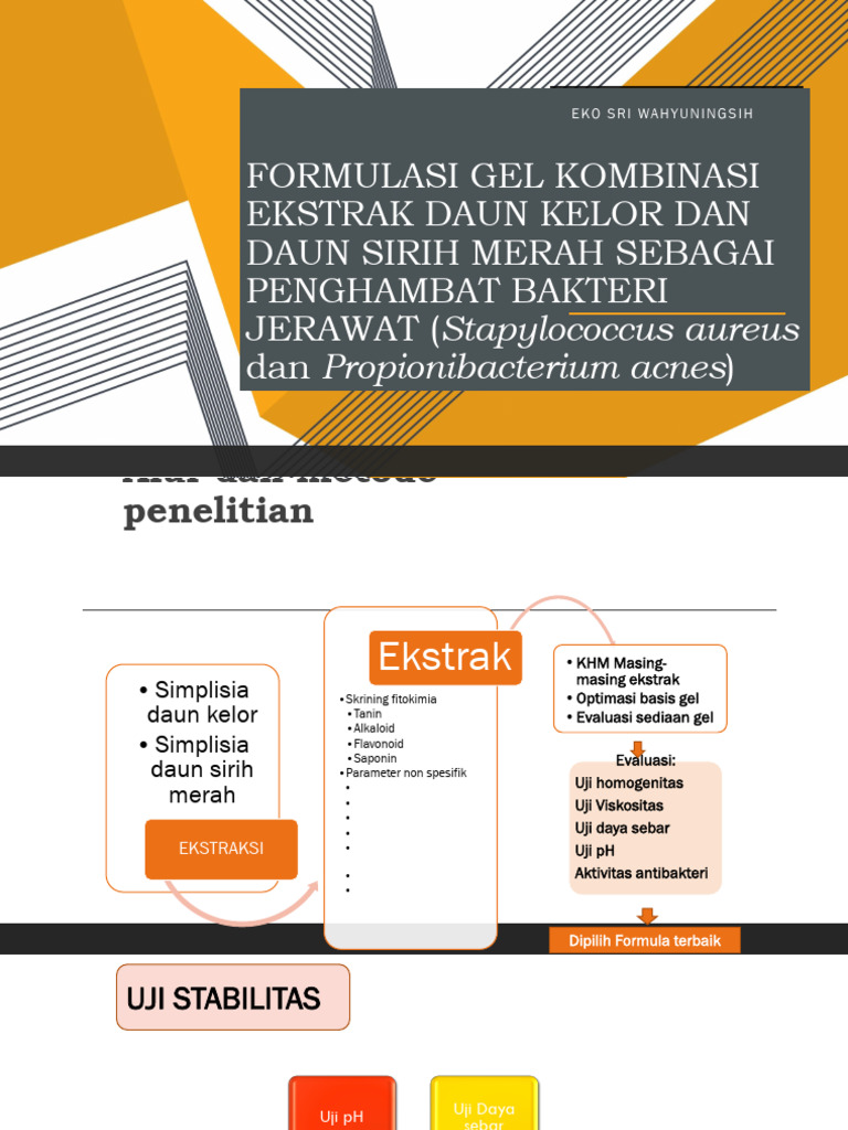 Materi 7. Formulasi Gel Kombinasi Ekstrak Daun Kelor Dan Daun | PDF
