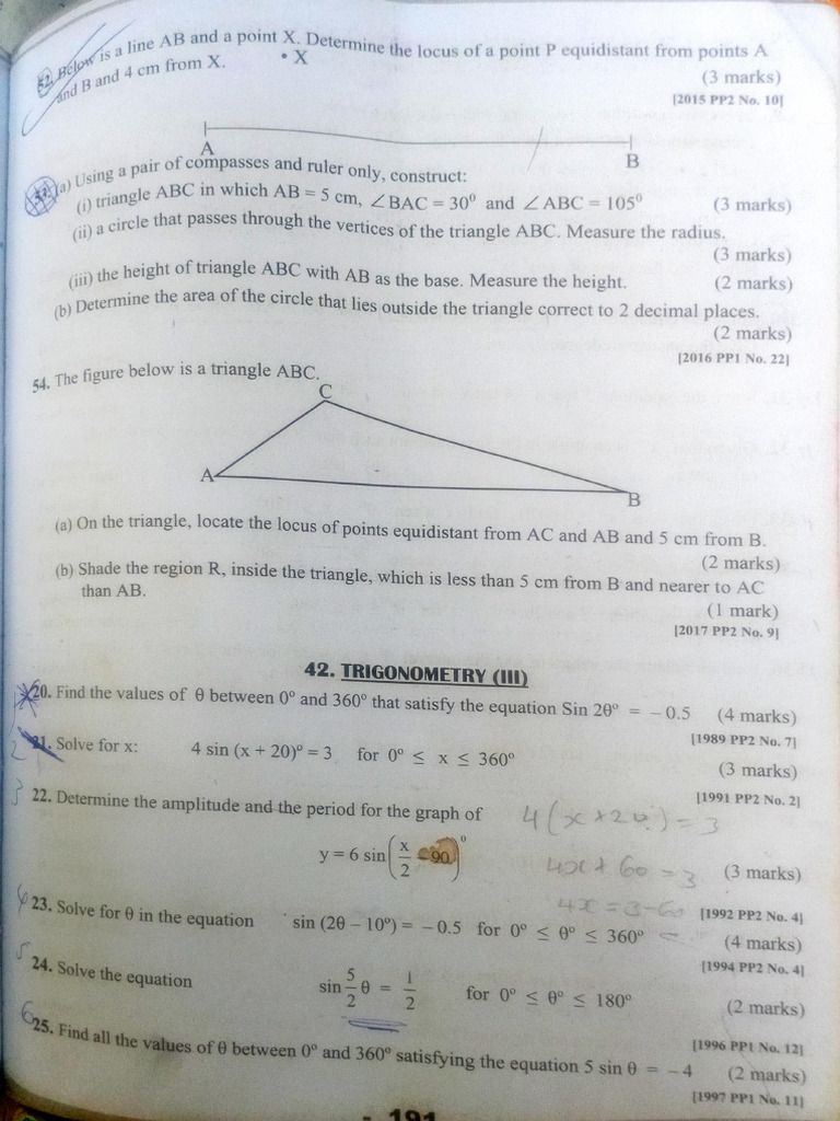 Geometry and Trigonometry Problems | PDF | Triangle | Circle