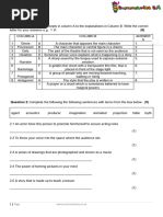 Grade 7 Visual Arts Worksheets | PDF | Drawing | The Arts