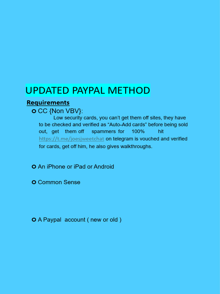 Updated Paypal Method | PDF