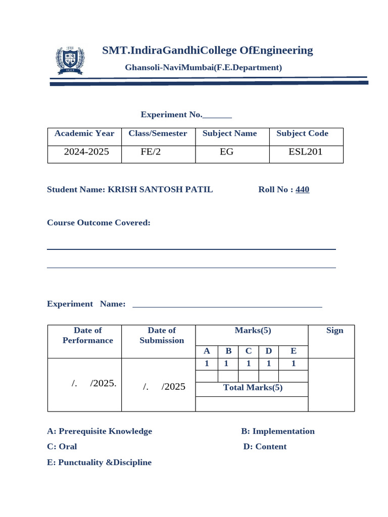 PCC Exp Rubric | PDF