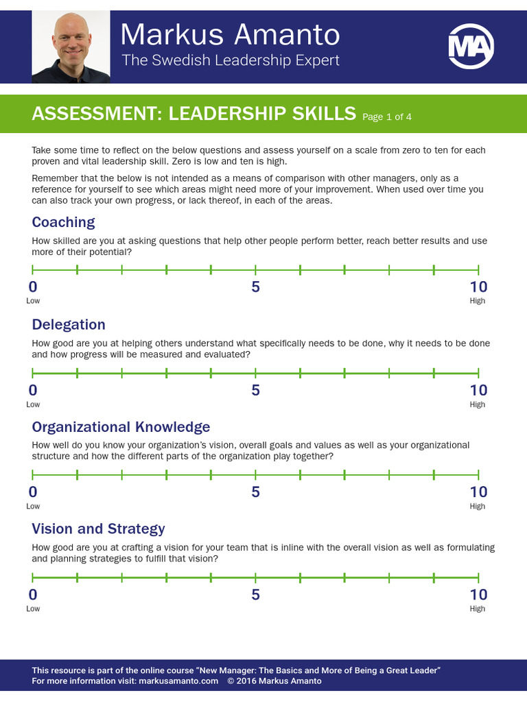 Assessment Leadership Skills | PDF | Leadership | Goal