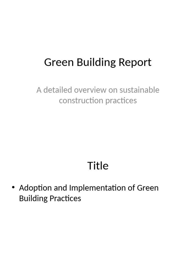 Green Building Report | PDF