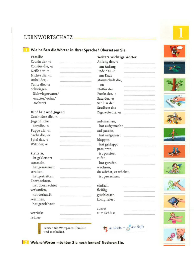 Lernwortschatz A2 | PDF