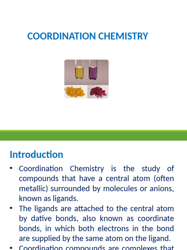 Coordination Compounds | PDF | Coordination Complex | Chemical Bond