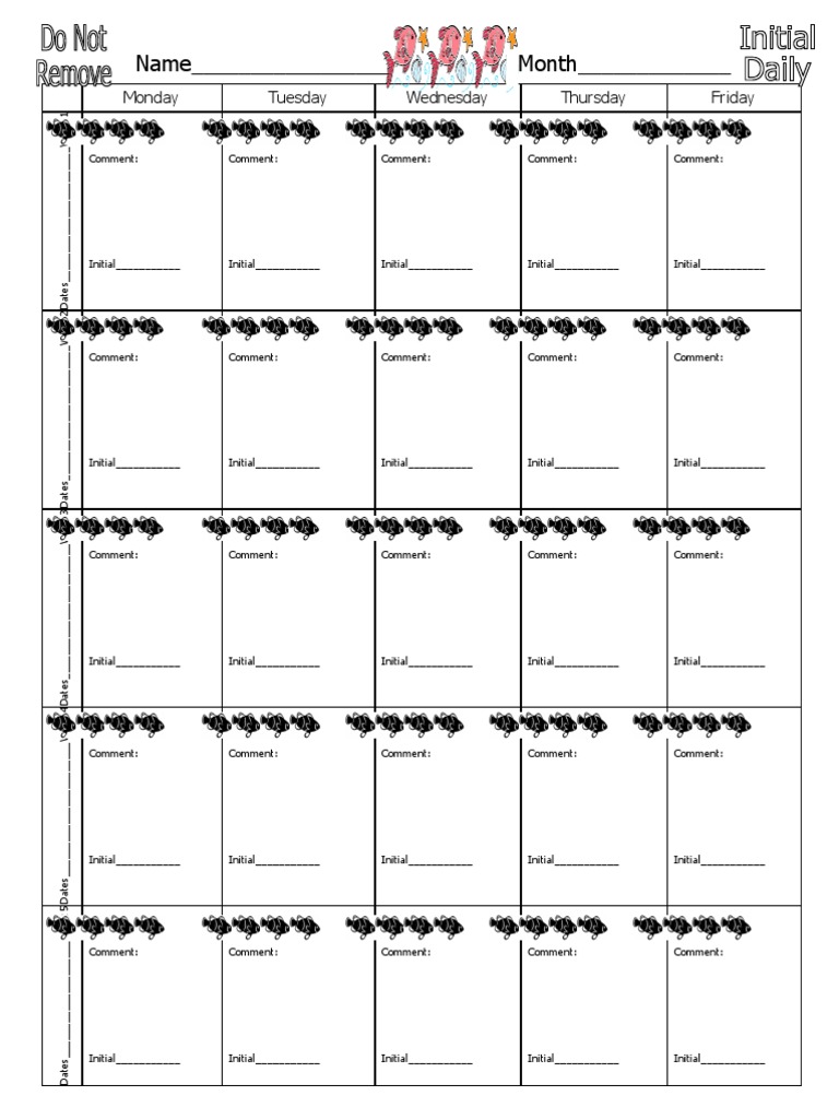 Fish Calendar | PDF