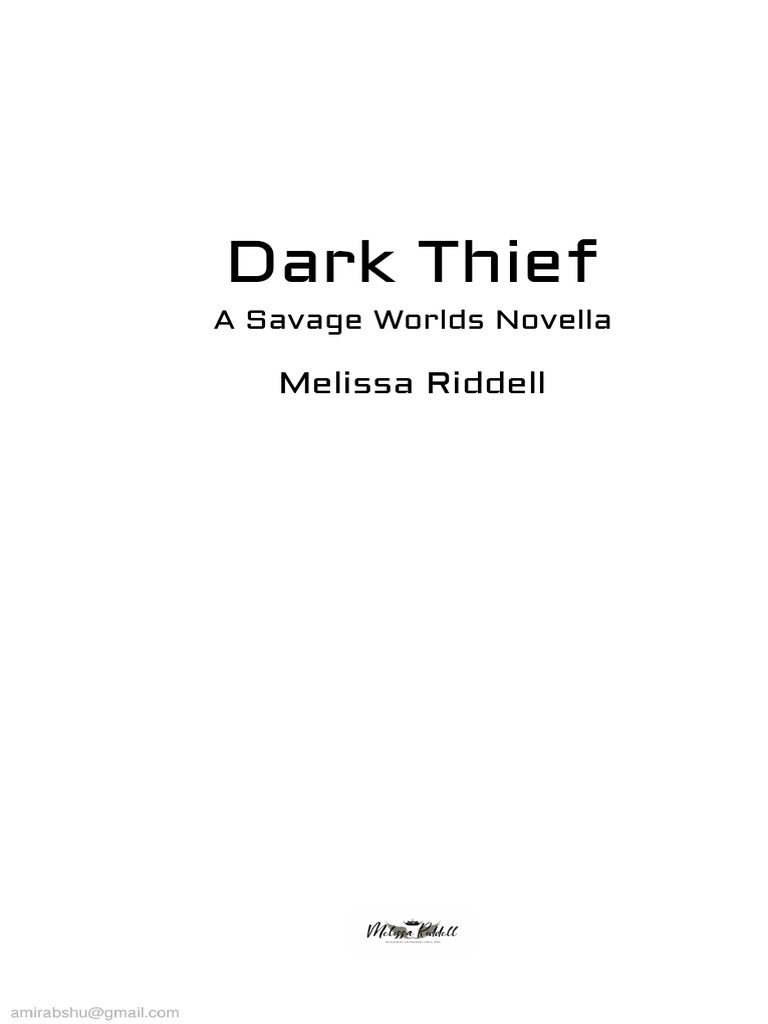 Dark Thief - Melissa Riddell | PDF