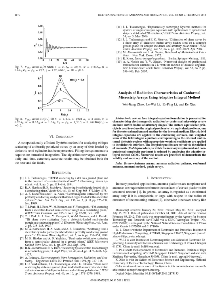 Efficient Analysis of Conformal Microstrip Arrays | PDF | Antenna ...