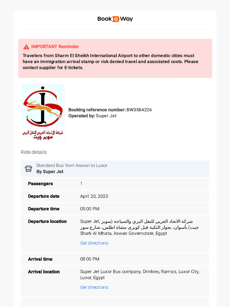 Sharm El Sheikh Bus Travel Reminder | PDF | Public Transport | Transport