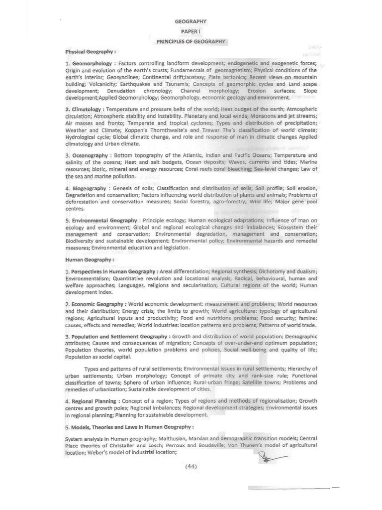 Syll CCE(M) 2019 Geography | PDF | Oceans | Geomorphology