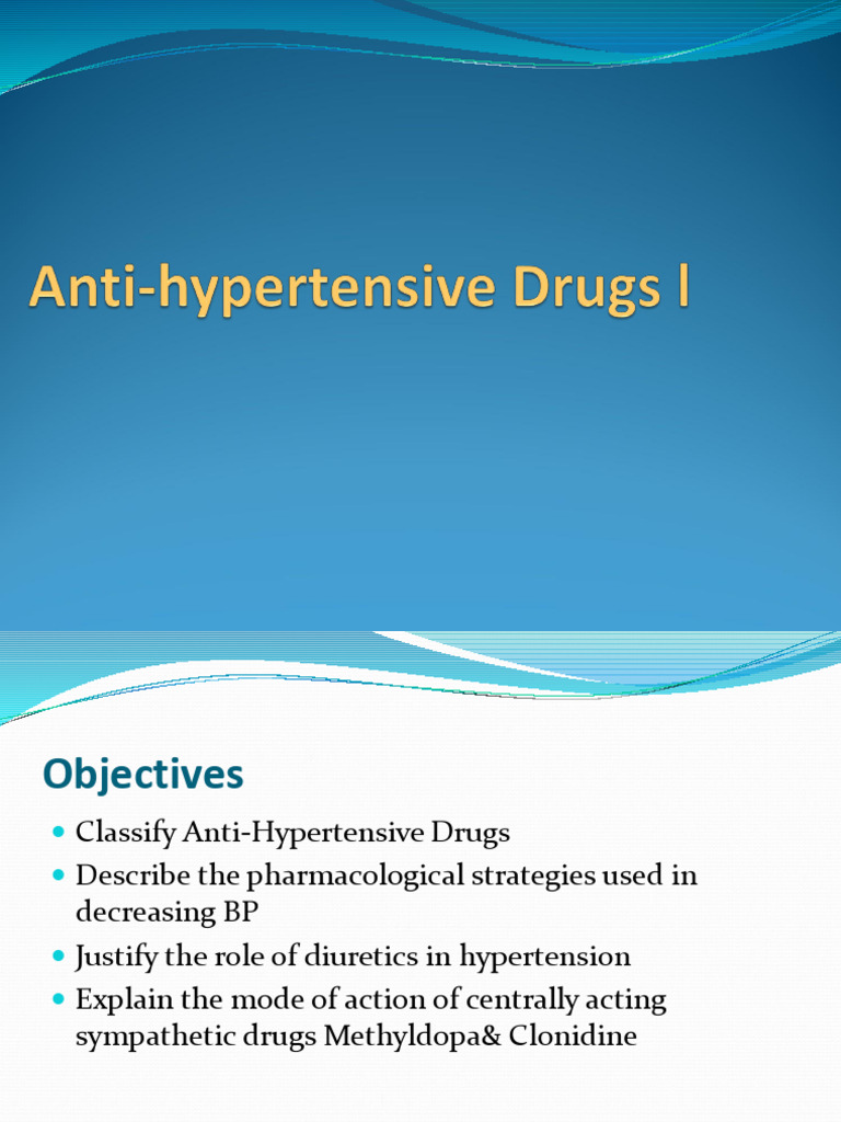 Antihypertensive Drugs 1 | PDF | Hypertension | Cardiovascular System