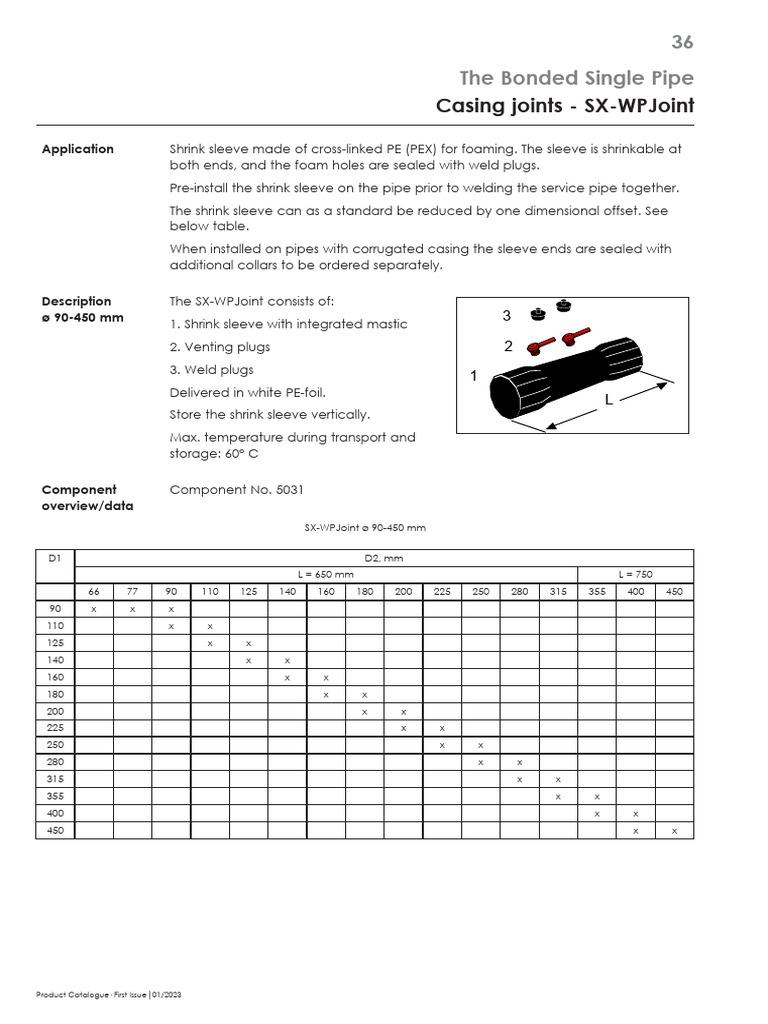 Ficha KIT EMPALME SX-WP LOGSTOR | PDF | Pipe (Fluid Conveyance ...
