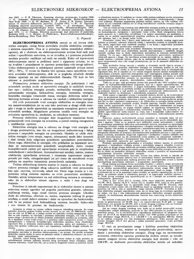 Elektrooprema Aviona | PDF