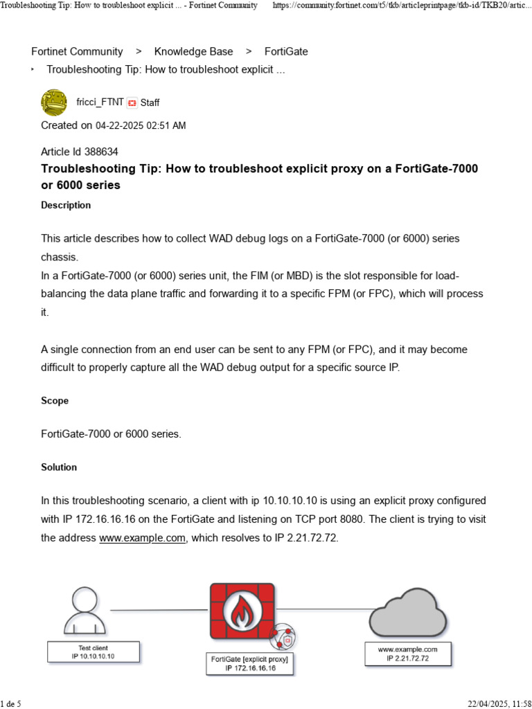 Troubleshooting Tip_ How to troubleshoot explicit ... - Fortinet ...