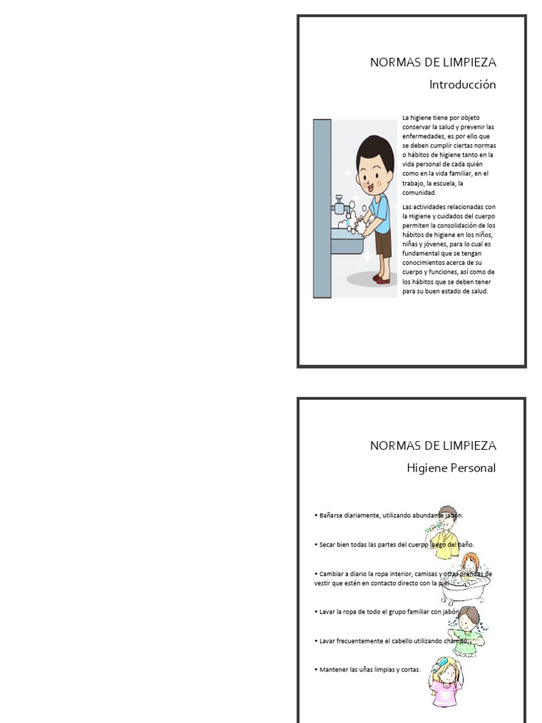 Normas Esenciales de Limpieza y Higiene | PDF | Higiene | Alimentos