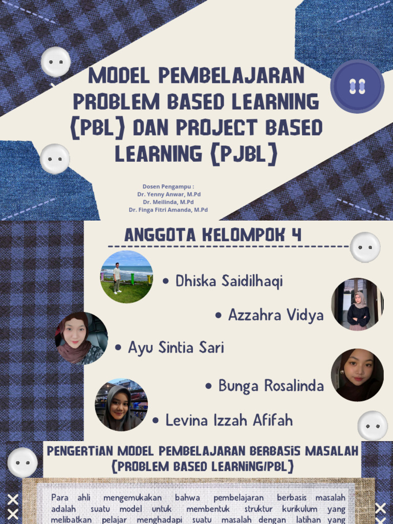Kelompok 4 - MODEL PBL & PJBL - PDF - Compressed | PDF