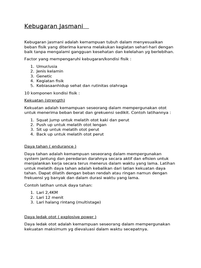 Bahan Ulangan PJOK Jasper | PDF