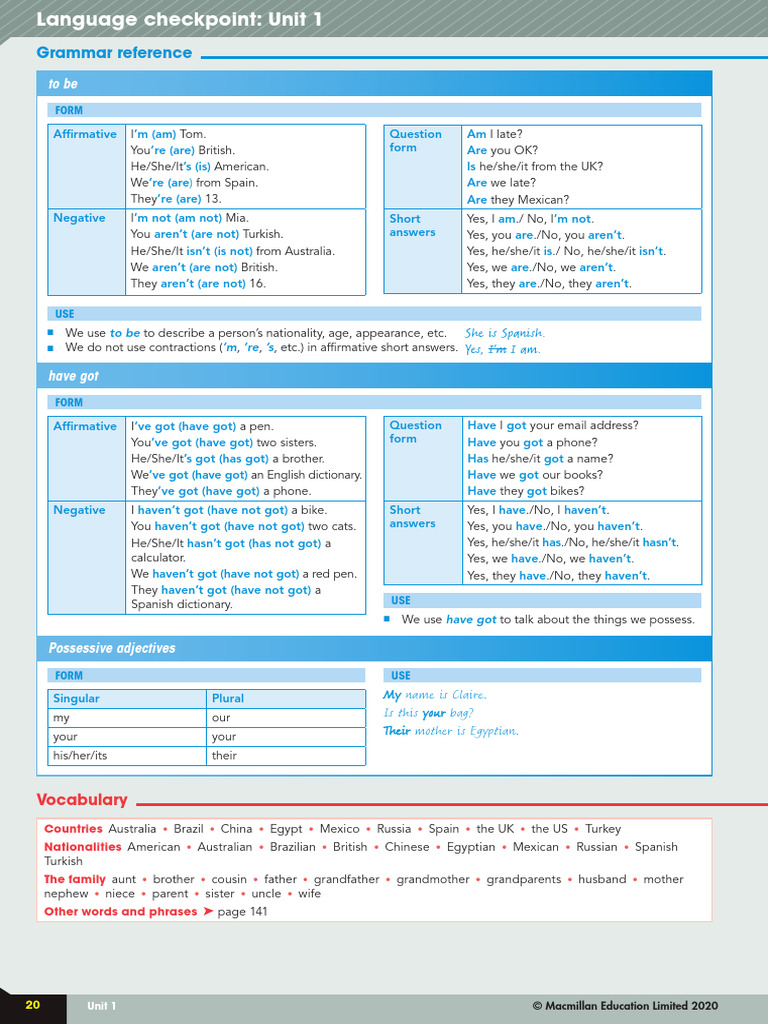 GTW Level A1+ SB Unit 1 Review | PDF | Languages | Foreign Language Studies
