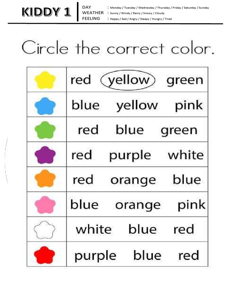 Blank Sheet K1 COLOR Only | PDF